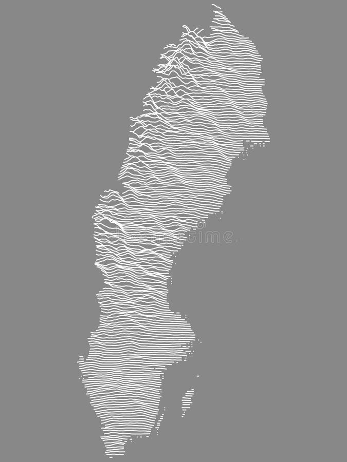 Sweden, relief map stock illustration. Illustration of topography - 5572867