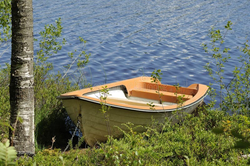 Wooden boat stock photo. Image of small, paddle, solitude - 36216618