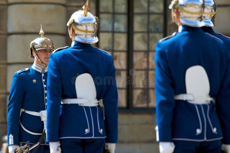 Swedish Royal Guard in Traditional Uniform Editorial Image - Image of ...