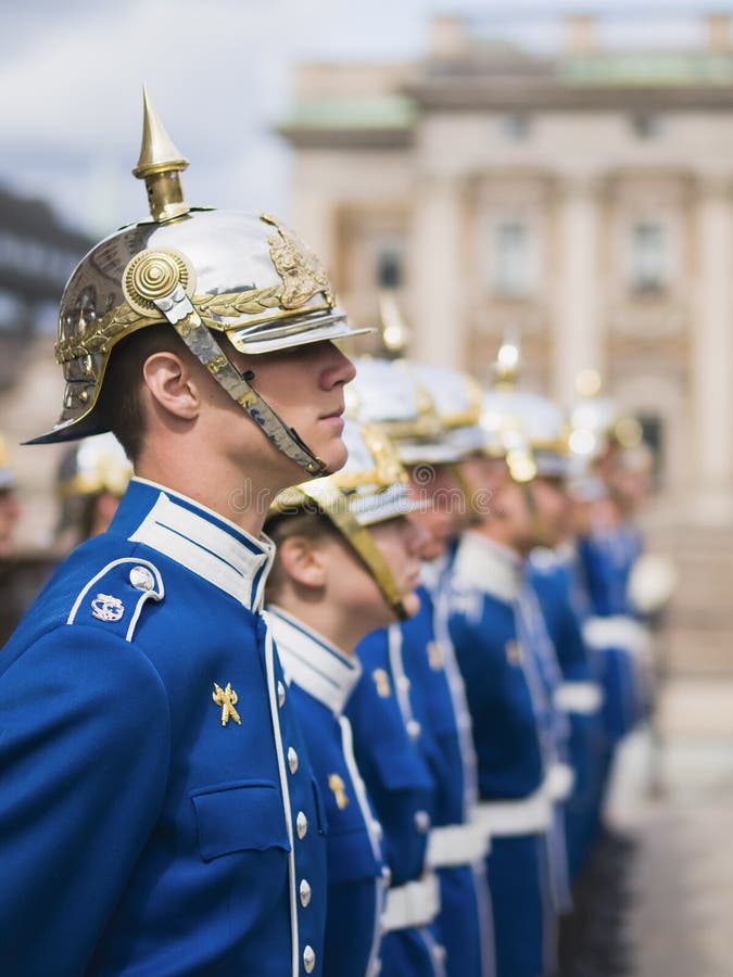 Swedish Royal Guard at the Royal Palace Square Editorial Photo - Image ...