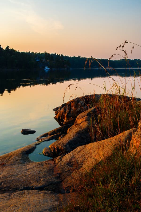 Swedish summer night stock image. Image of landscape - 44901931