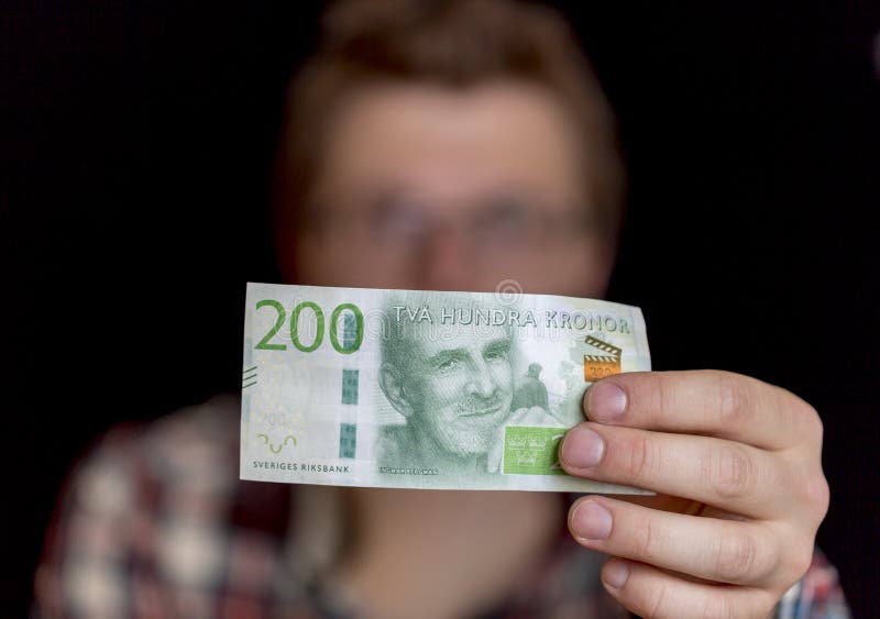 Swedish Two Hundred Krona Note Stock Image - Image of ingmar, blurred ...