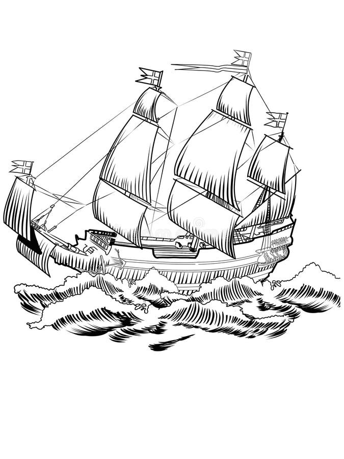 Swedish Vasa Ship Sailing stock illustration. Illustration of vasa ...