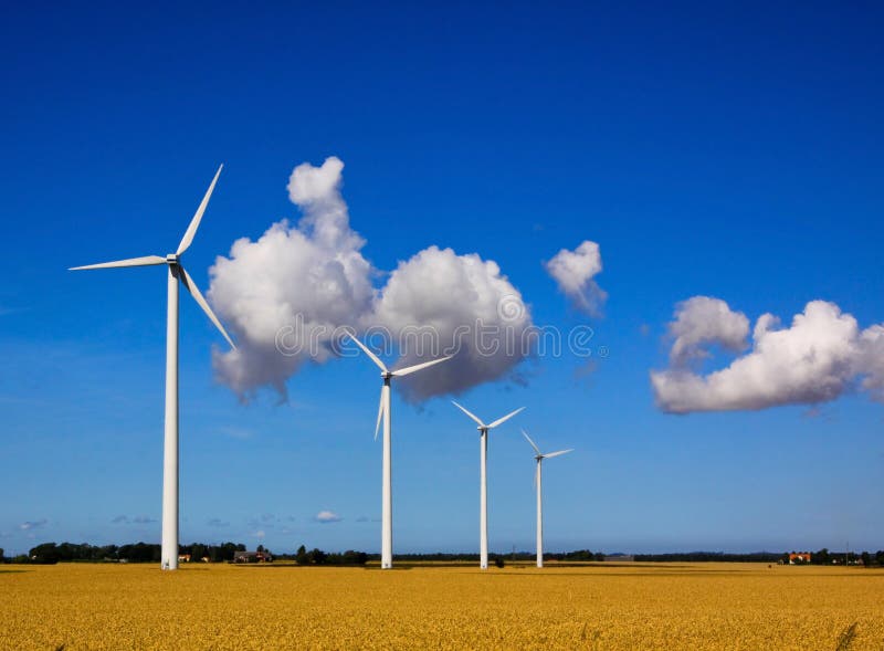 Swedish windpower stock photo. Image of propeller, windfarm - 14547774