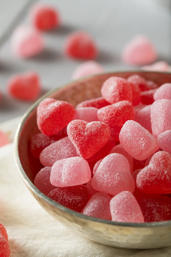 Sweed Red Heart Shaped Candy Stock Image - Image of decoration ...