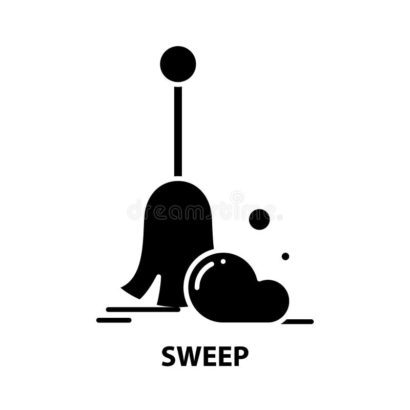 Sweep Symbol Icon, Black Vector Sign with Editable Strokes, Concept ...