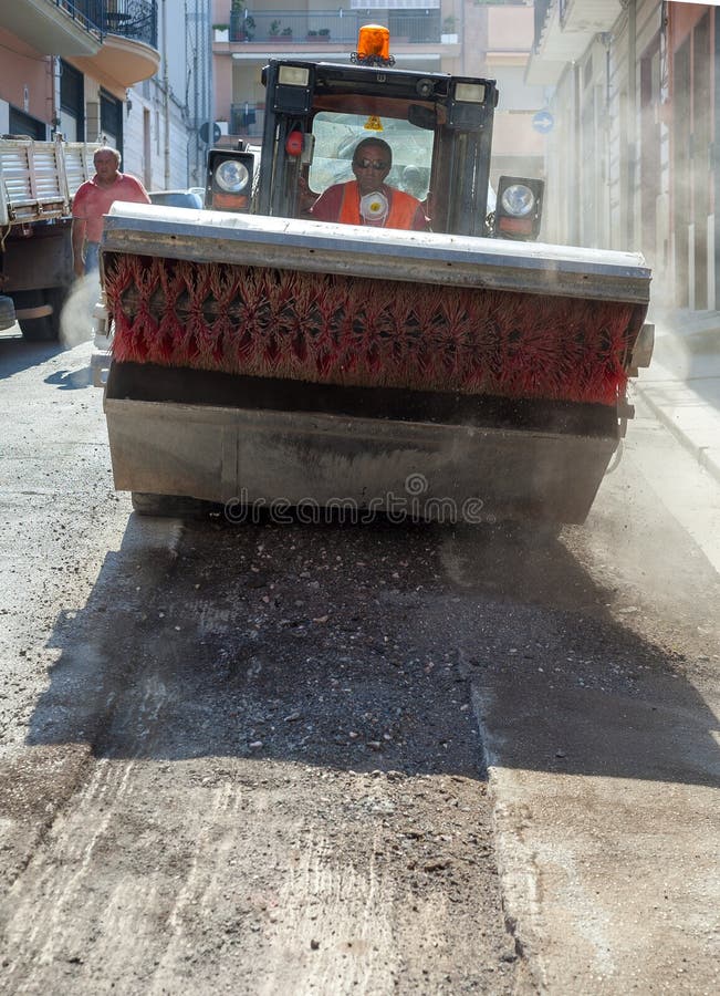 Sweeper Attachments Mini Excavator Stock Image - Image of gravel ...