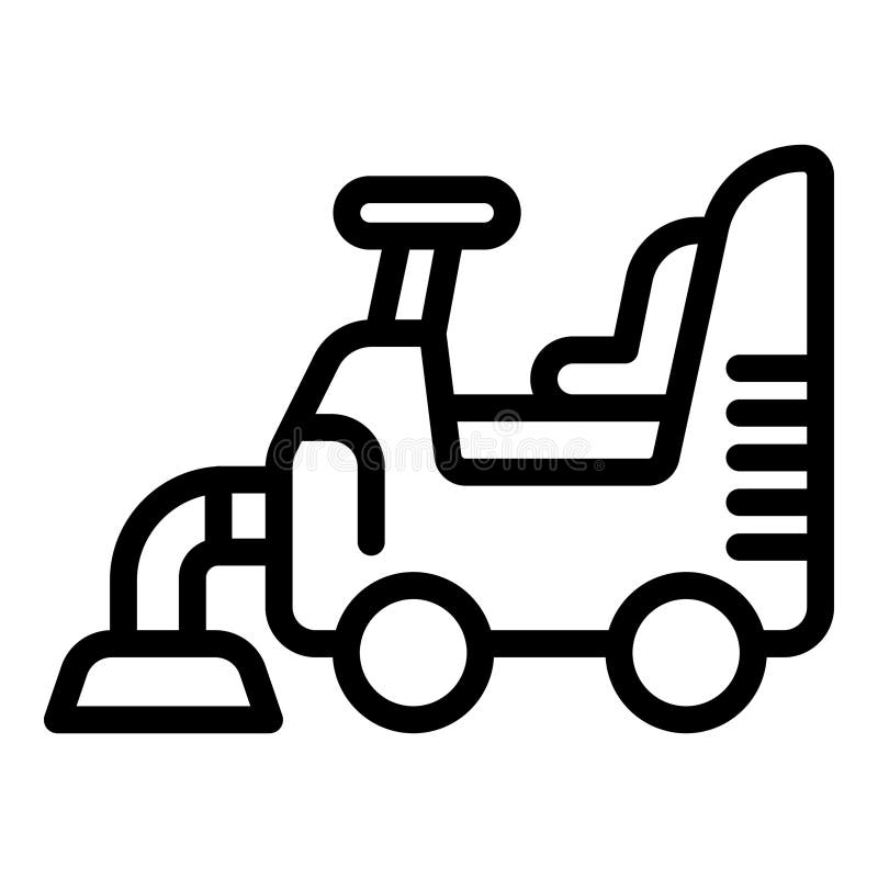 Sweeper Machine Icon Outline Vector. Vacuum Cleaner Stock Vector ...