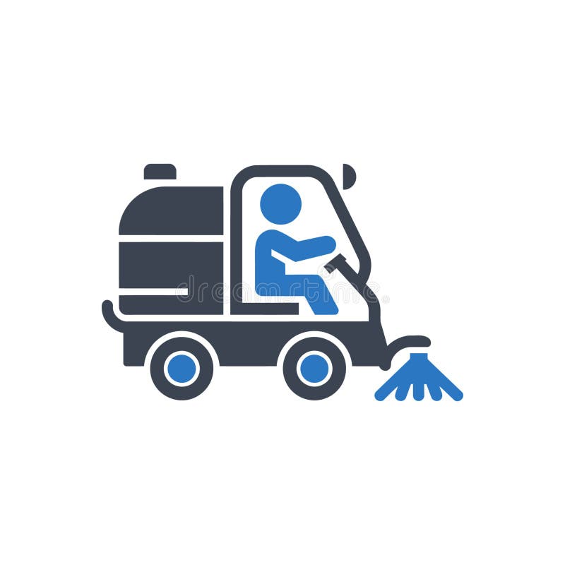 Sweeper with Water Tank Icon Stock Vector - Illustration of sign ...