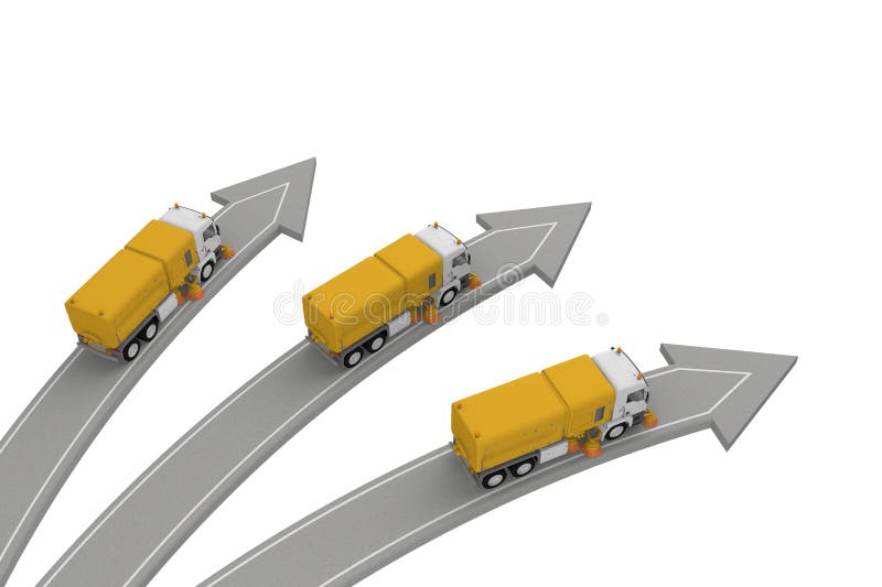 Sweepers Move in Different Directions Stock Illustration - Illustration ...