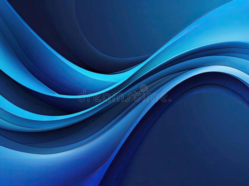 Sweeping Abstract Blue Banner Background Stock Illustration ...