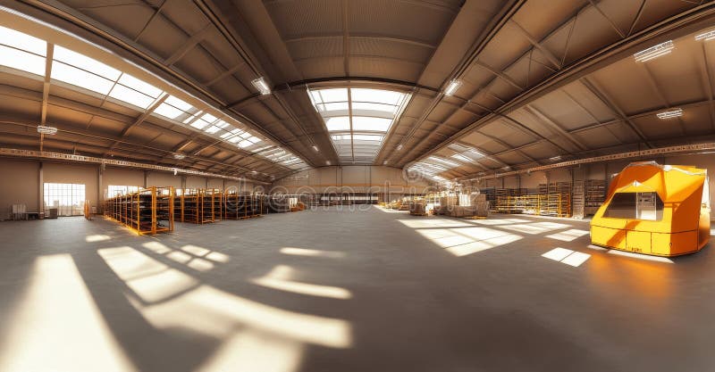 A Sweeping Automated Warehouse Displaying a Modern Landscape of Rack ...