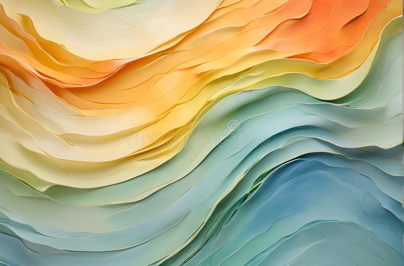 Abstract Waves of Color Flowing in a Vibrant Artistic Representation ...