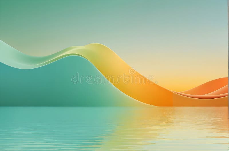 Abstract Waves of Color Flowing in a Vibrant Artistic Representation ...