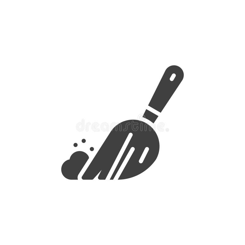 Sweeping broom vector icon stock vector. Illustration of hygiene - 295410637