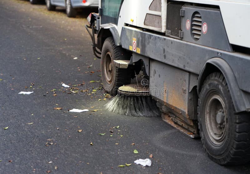 Street cleaning machine stock image. Image of dirty, industry - 99644467