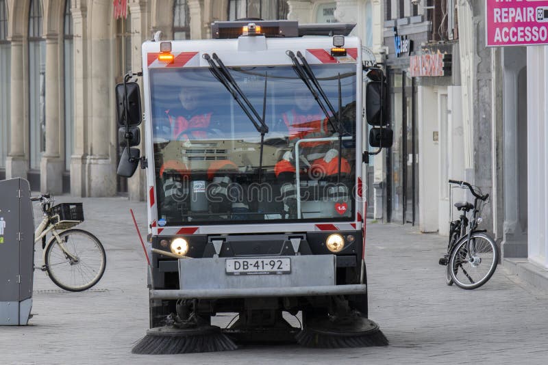 Sweeping Cleaning Machine from the City at Amsterdam the Netherlands ...