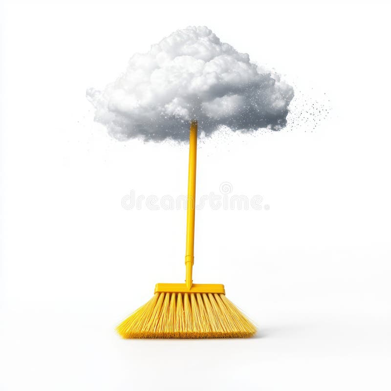 Sweeping the Clouds Away stock illustration. Illustration of abstract ...
