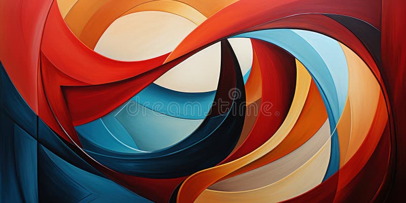 Sweeping Color Curves. AI Generation Stock Illustration - Illustration ...