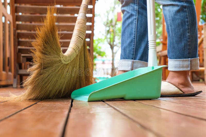 Sweeping stock image. Image of person, human, porch, handmade - 44367113