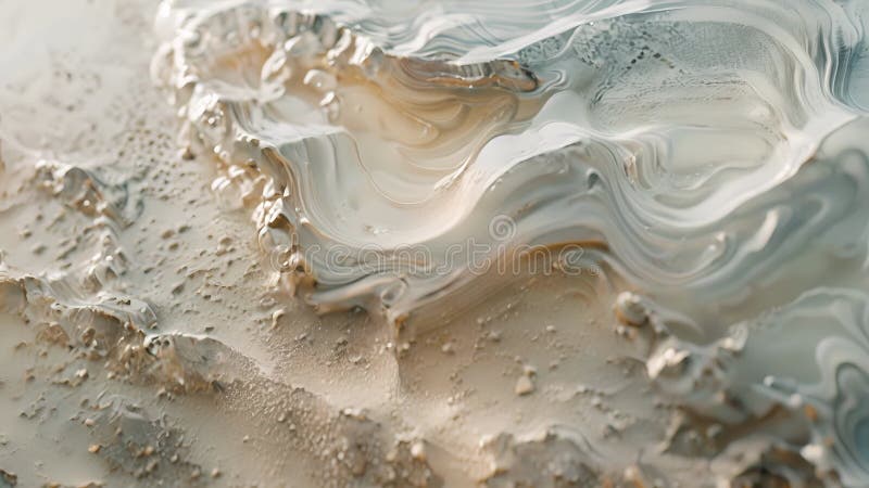 Sweeping Fluid Lines Carved into the Canvas Giving the Artwork a Subtle ...