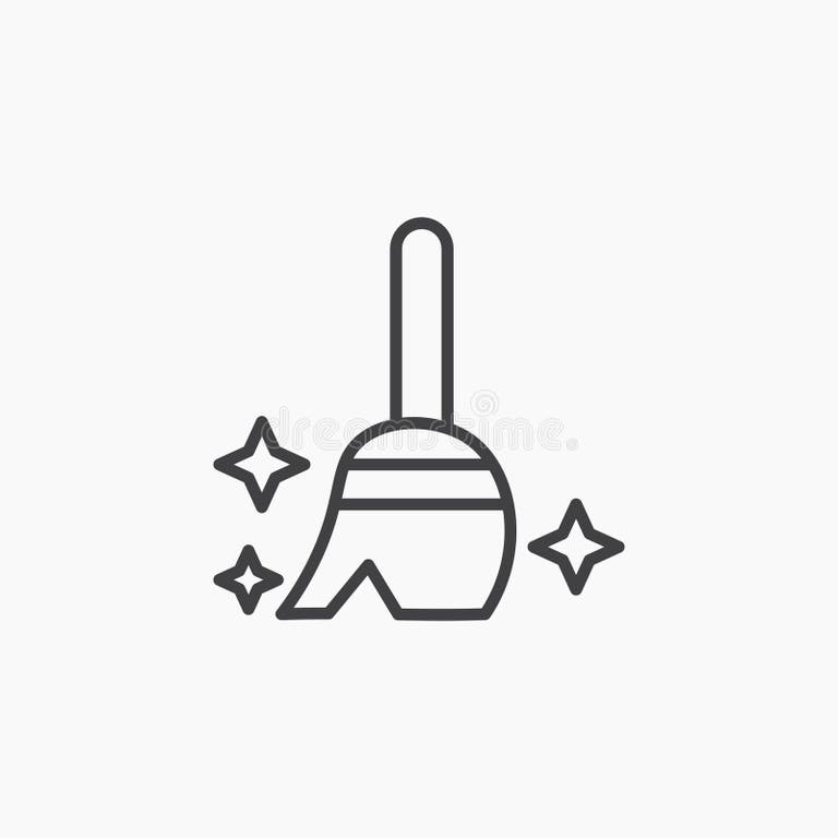 Sweeping icon vector stock vector. Illustration of broom - 348312855