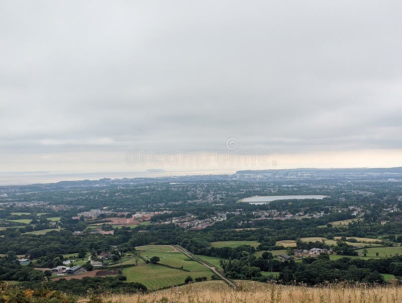 View of Rural Cityscape and Wider Natural Beauty Stock Photo - Image of ...