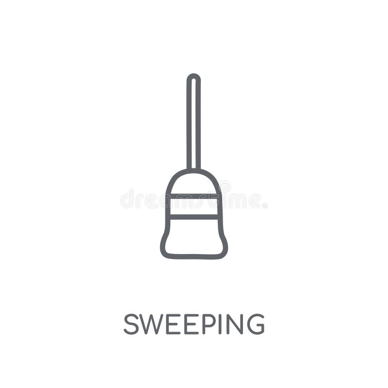 Sweeping Linear Icon. Modern Outline Sweeping Logo Concept on Wh Stock ...