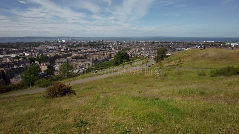 Sweeping Panorama of the Edinburgh Skyline on a Bright and Sunny Day ...