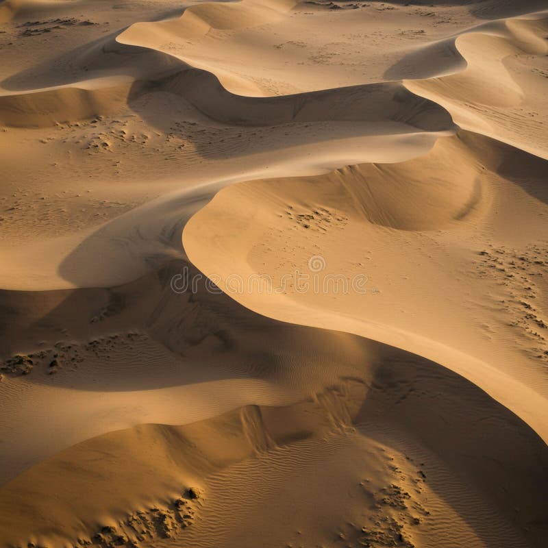 Sweeping Sand Dunes in a Desert Landscape Create a Fluid, Wave-like ...