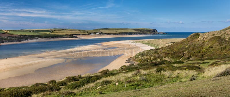 Sweeping Sands, Camel Estuary, Cornwall Stock Image - Image of ...