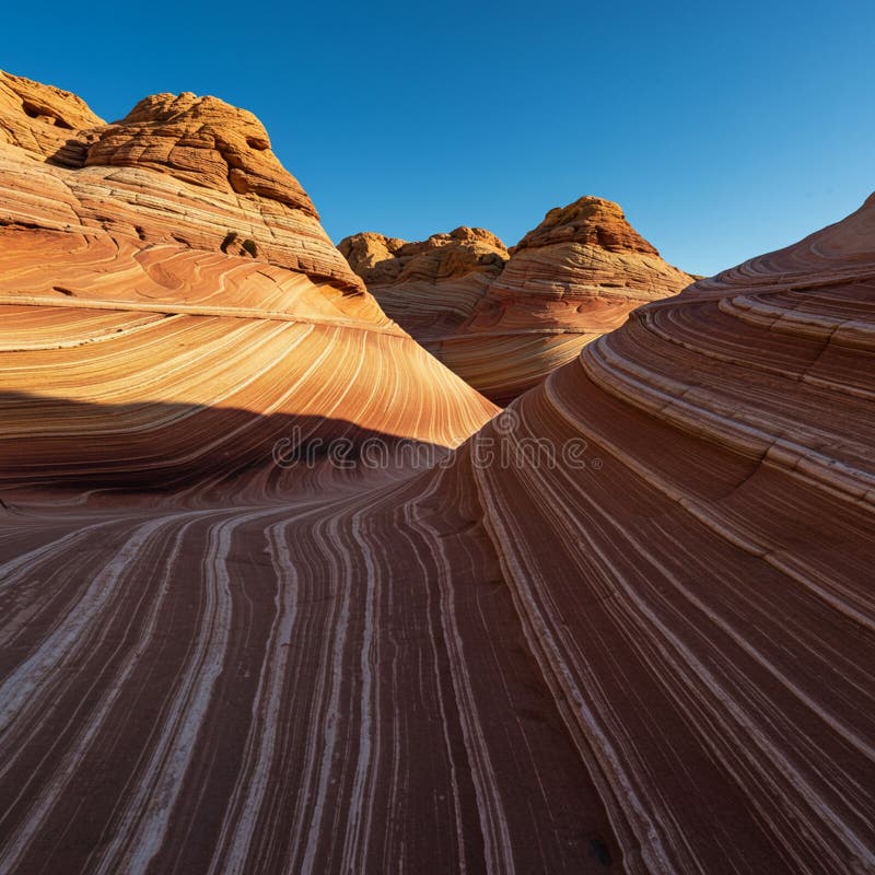 Sweeping Sandstone Formations with Undulating, Wavy Patterns in Red ...