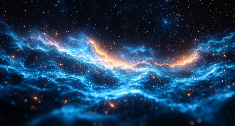 A Sweeping Space Panorama Highlighting Stars Amidst the Galaxy. the ...