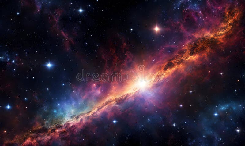 A Sweeping View of the Cosmos, Stars Streaking Across the Celestial ...