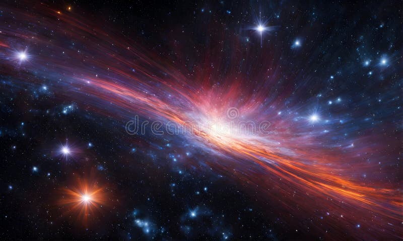 A Sweeping View of the Cosmos, Stars Streaking Across the Celestial ...