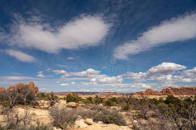 Desert Crust on the Edge of a Cliff in the Needles Stock Photo - Image ...