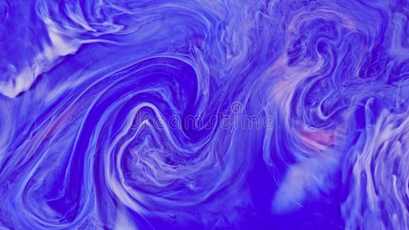 Sweeping Waves of Blue and Pink Merge in a Marble Fluid Art Pattern ...