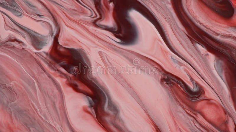 Sweeping Waves of Pink and Brown Merge in a Marble Fluid Art Pattern ...