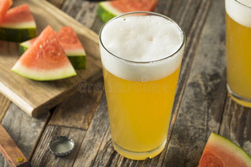 Sweet Alcoholic Watermelon Beer Stock Image - Image of fruit, beers ...