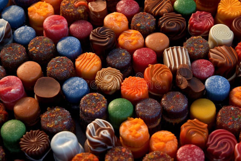 The Sweet Allure: a Spectrum of Candy Delights Stock Illustration ...