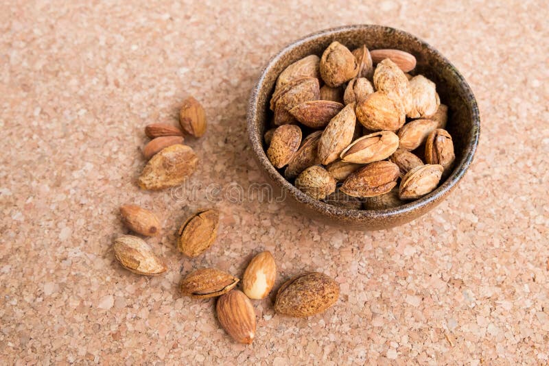 Sweet almonds with kernel stock photo. Image of nuts - 66191990
