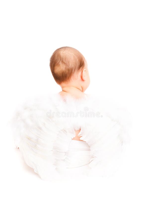 Sweet angel with wings stock photo. Image of posing, hair - 16530084