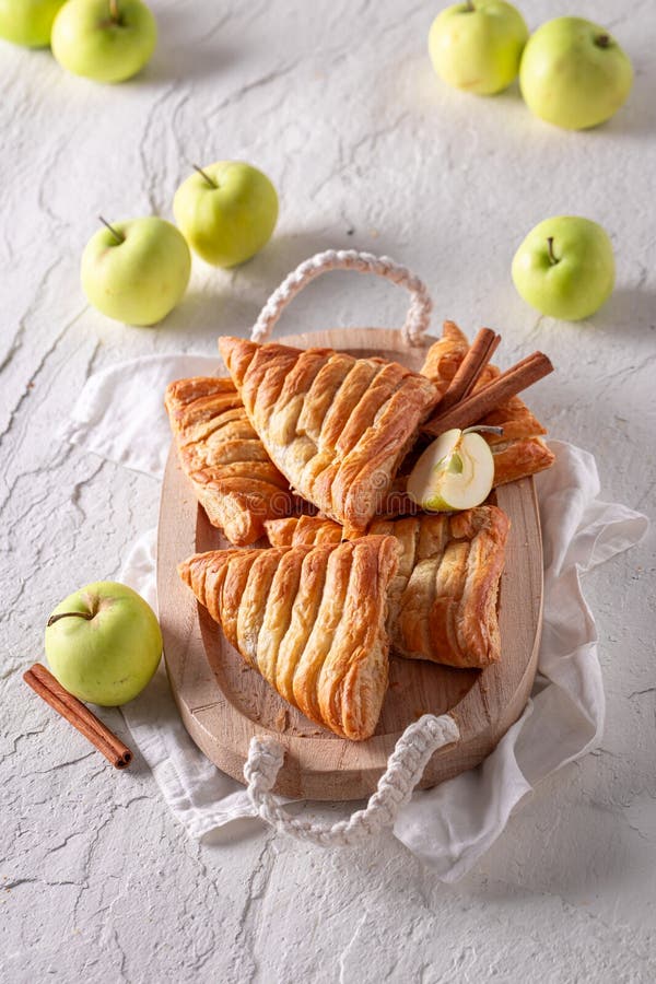Sweet Apple Triangle Cake As Sweet Summer Snack Stock Image - Image of delicious, food: 397848175
