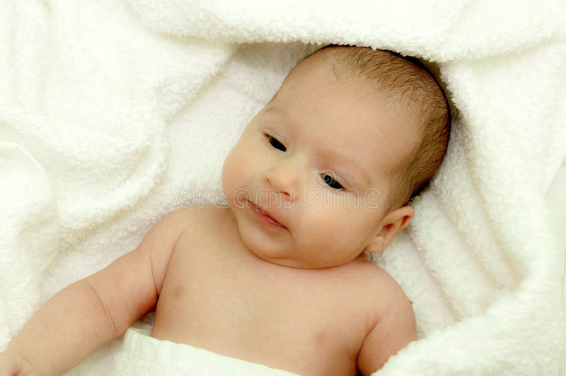 Baby Boy is Chilling on the Floor. Stock Image - Image of girl ...