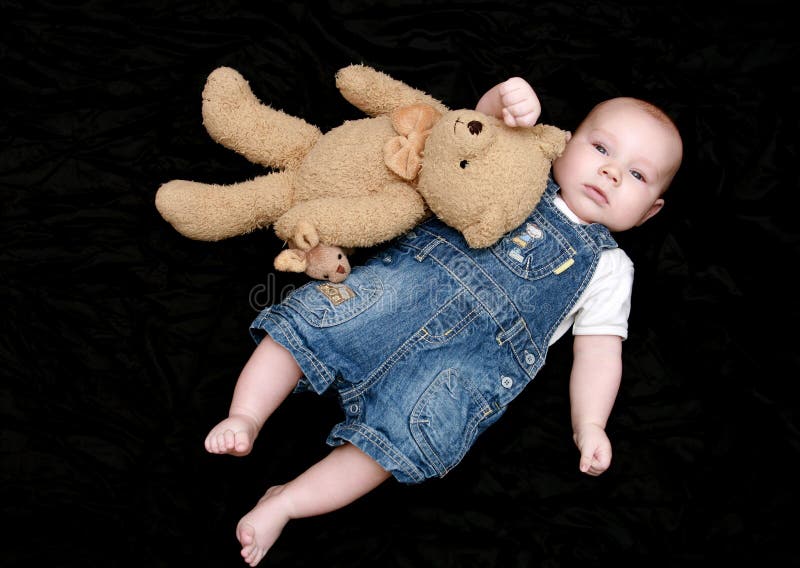 Sweet Baby Boy with Cuddly Toy Stock Photo - Image of eyes, cute: 9133142