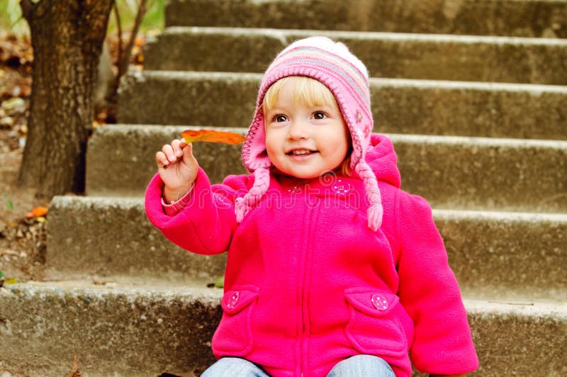Baby fall autumn stock photo. Image of baby, leaf, garden - 1542028