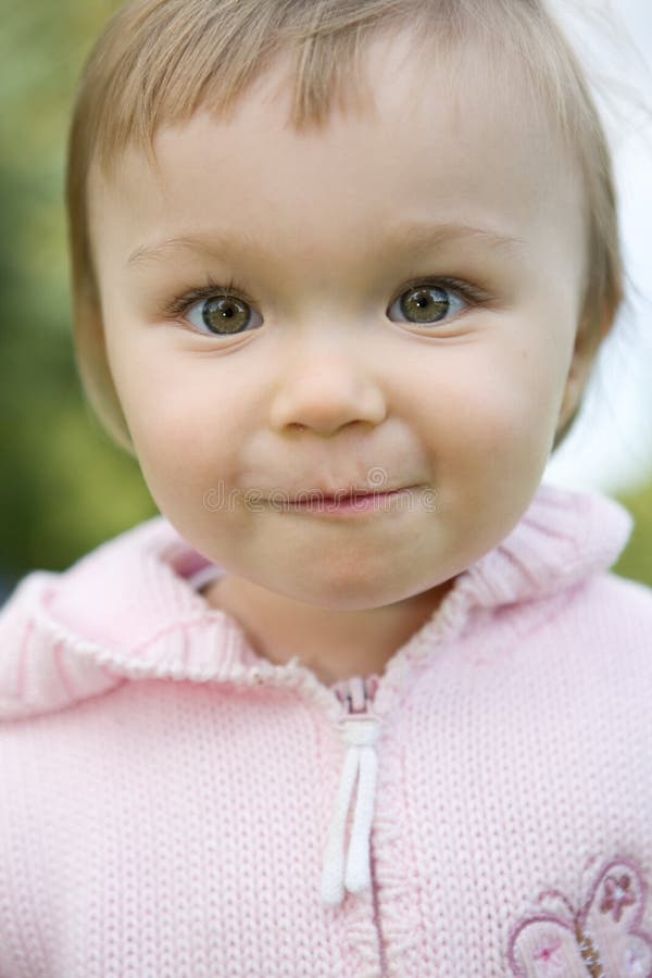 Sweet baby girl stock image. Image of girl, baby, outside - 6371717