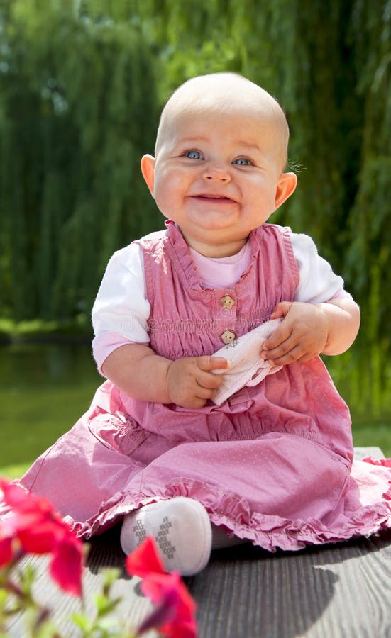 Sweet baby face smiling stock image. Image of beautiful - 16842911