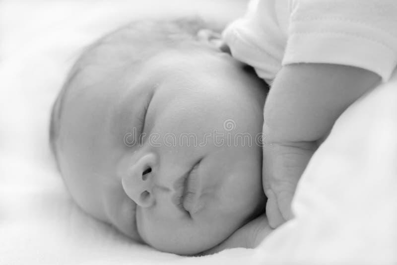 Sweet baby sleeping stock image. Image of beautiful, blanket - 5903425
