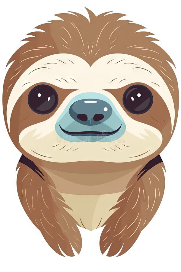 Sweet Baby Sloth Illustration for Invitations and Posters. Stock ...
